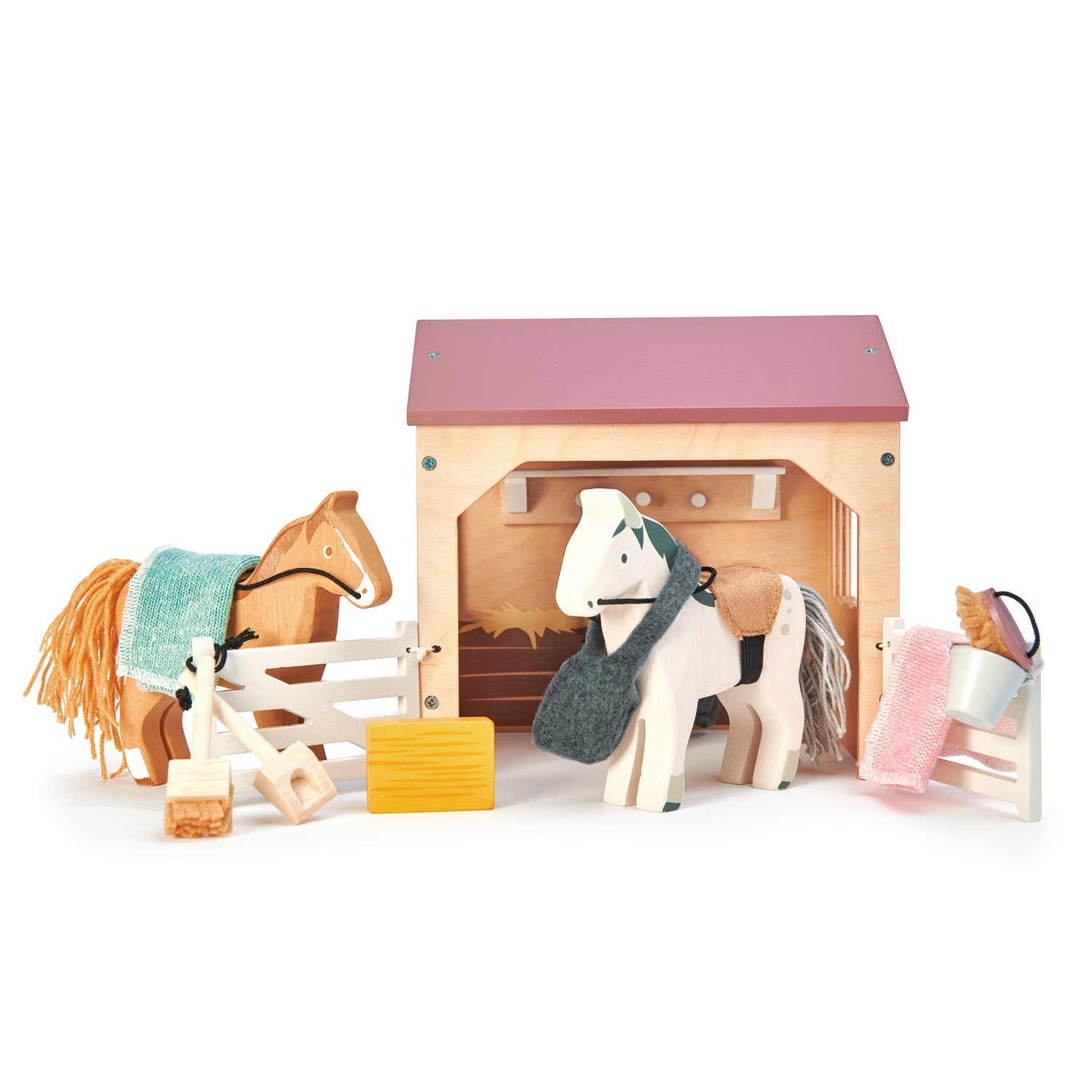 Tender Leaf Toys The Stables – Wooden Pony Stable Playset with ...