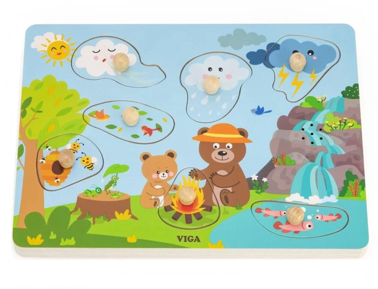 Viga Nature Sound Puzzle | Wooden Sound Puzzle for Kids 3+ – Zlullaby ...